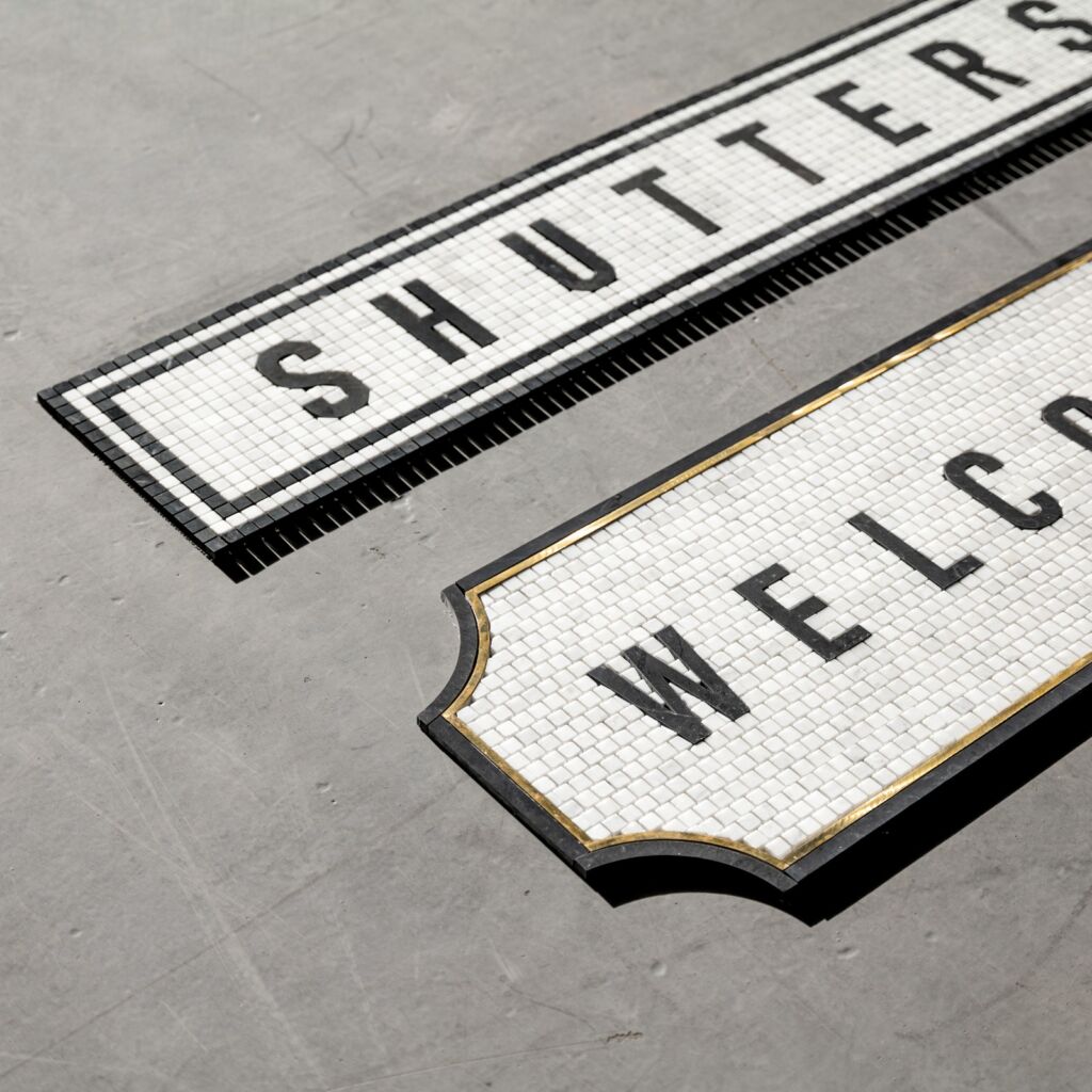 Welcome Typographic Marble Mosaic Lettering | Fast Delivery | Starel Stones