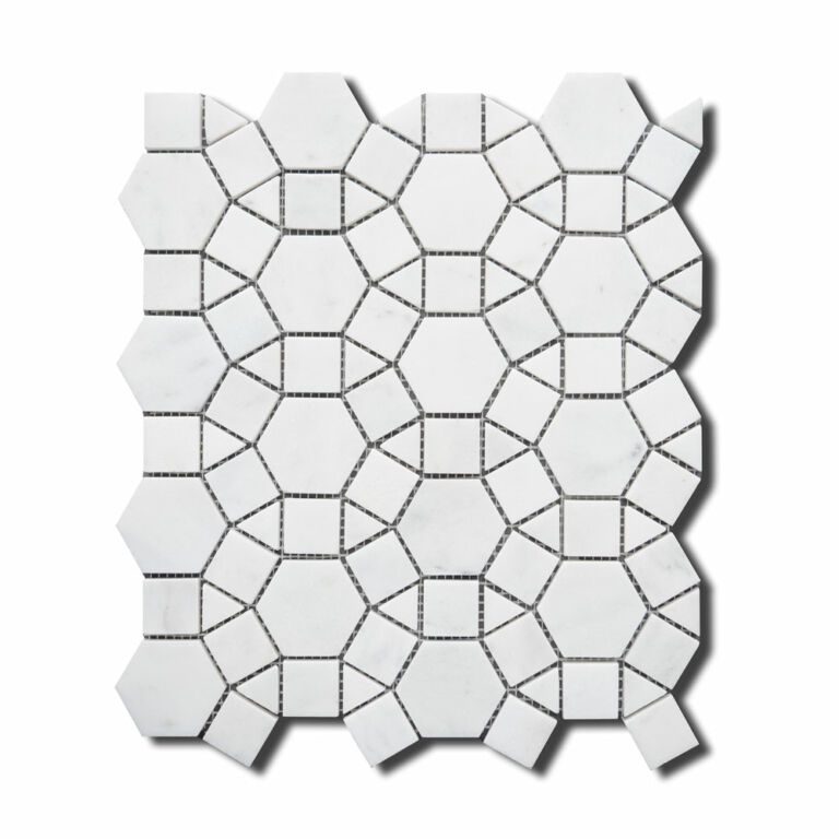 Calacatta Marble Medallion Mosaic Tiles