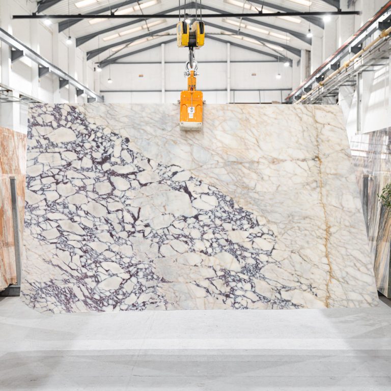Arabescato Viola Honed Marble Slab 74743 - Starel Stones