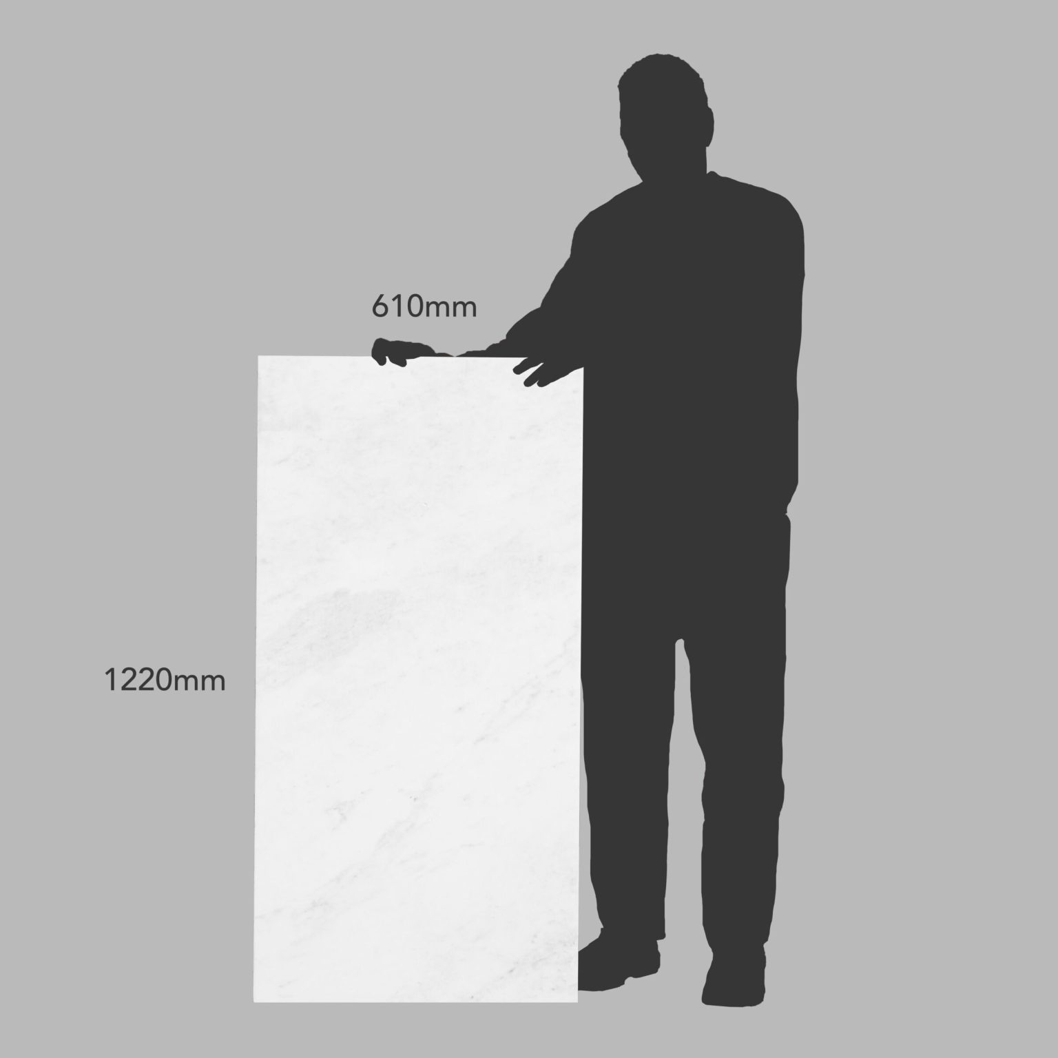 Calacatta White Marble XL Slab Tile 1220x610x12 Honed - Starel Stones
