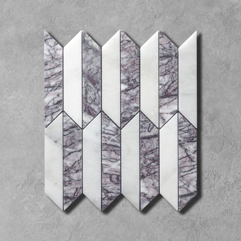 Calacatta Viola Marble Picket Mosaic - Starel Stones