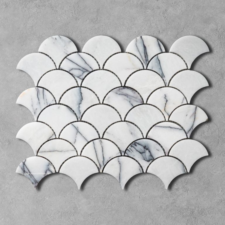 Calacatta Viola Scallop Shell Marble Mosaic - Starel Stones