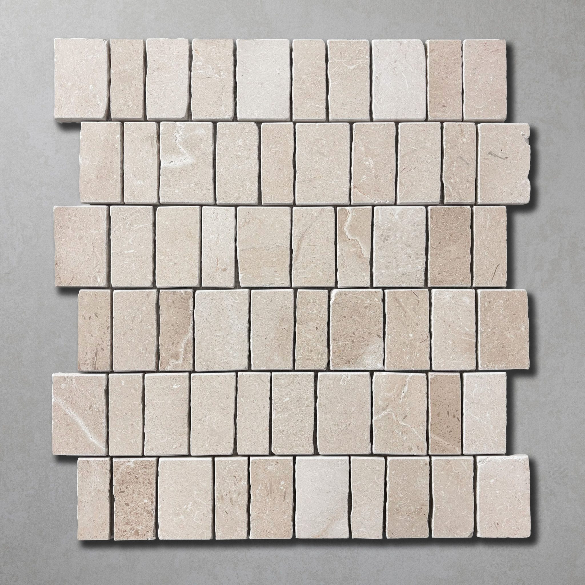 Ivory Limestone Chopped Mosaic - Starel Stones